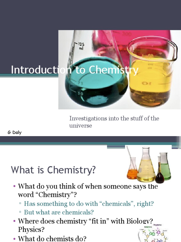Introduction To Chemistry: Investigations Into The Stuff of The ...