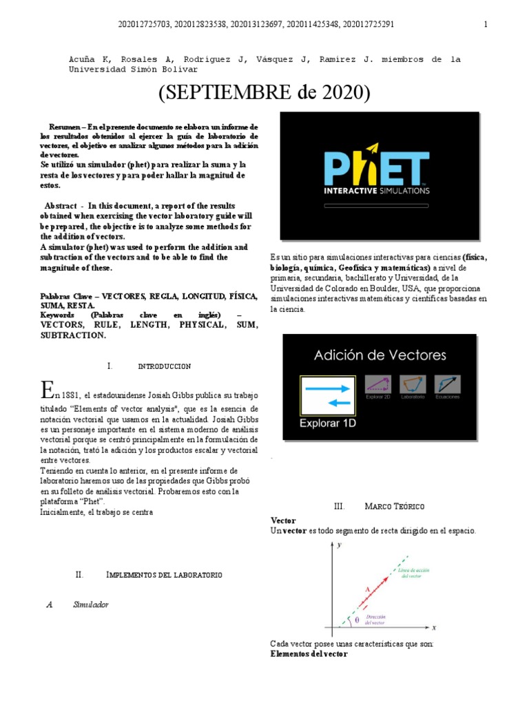 Laboratorio Vectores Fisica Mecanica | PDF | Energía libre de Gibbs ...