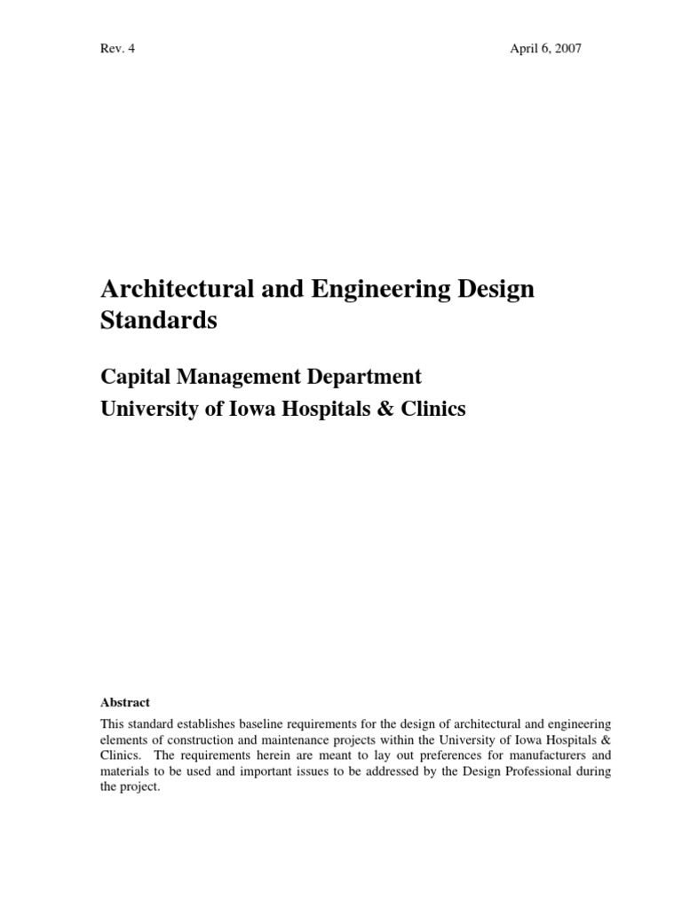 Establishing Baseline Architectural and Engineering Design Standards ...