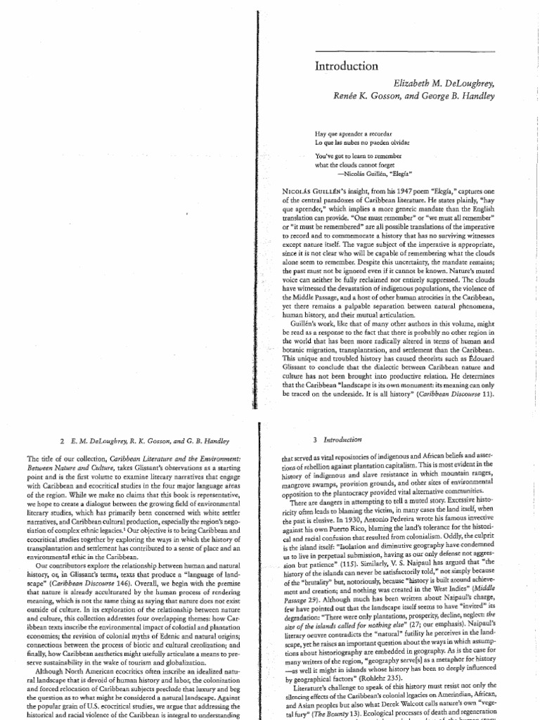 Caribbean Literature and The Environment PDF | PDF | Ecocriticism ...