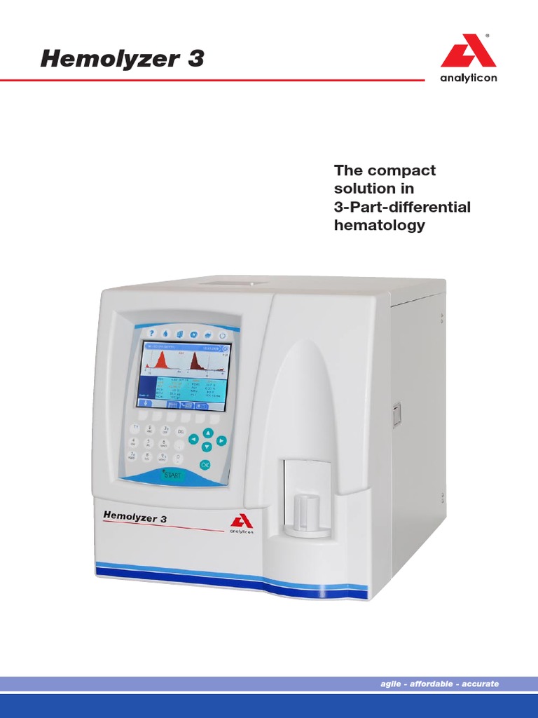 Hemolyzer 3: The Compact Solution in 3-Part-Differential Hematology | PDF | Usb | Computing
