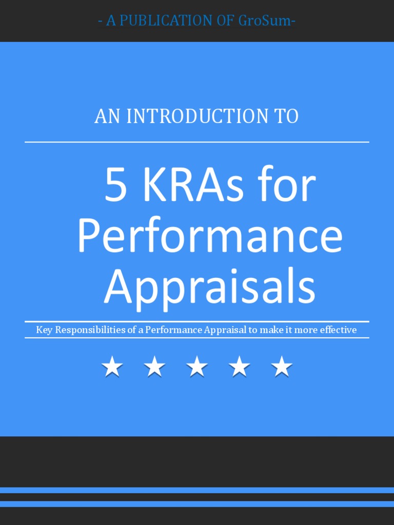5 KRAs for Effective Performance Appraisals | PDF | Performance ...