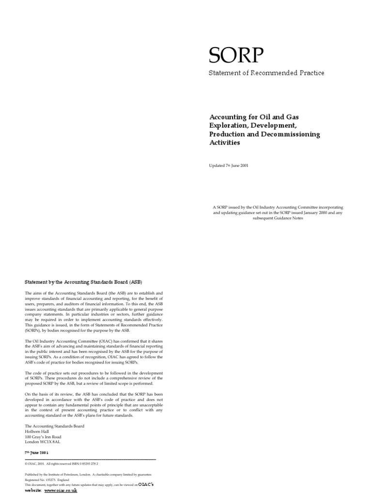 SORP - Financial Reporting in The Power and Utilities Industry | PDF ...