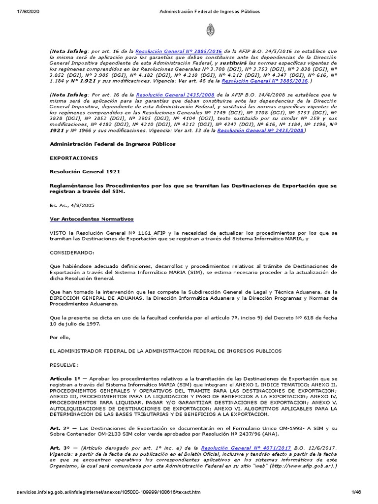 Resol 1921-05 | PDF | aduana | Factura