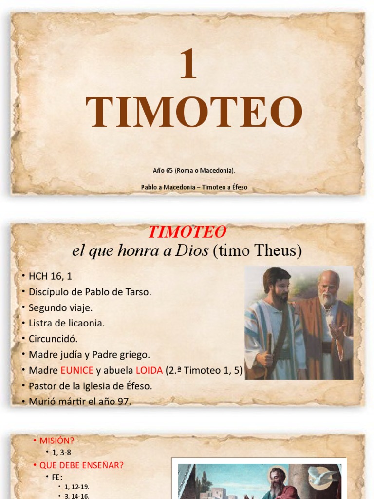Guía de Timoteo: Fe y Conducta | PDF | Pablo el apóstol | Cristo (título)