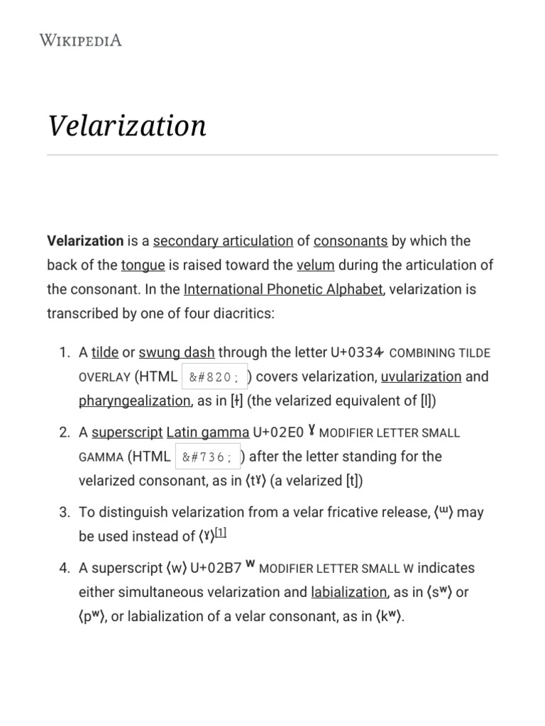Velarization - Mohammed Masoud | Download Free PDF | Consonant | Phonology