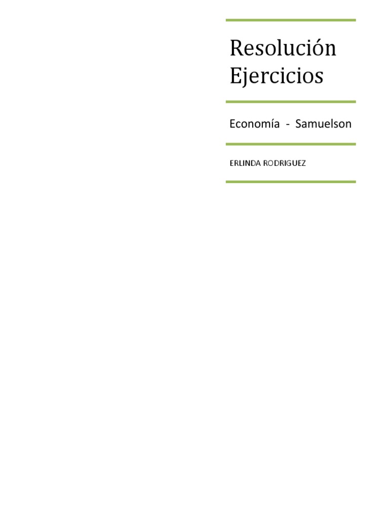 Resoluci N Ejercicios Econimia | PDF | Oferta y demanda | Oferta (economía)