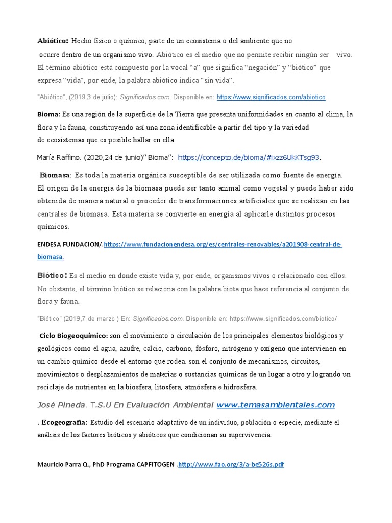 10 Palabras de Ecologia | PDF | Ecología | Ecosistema