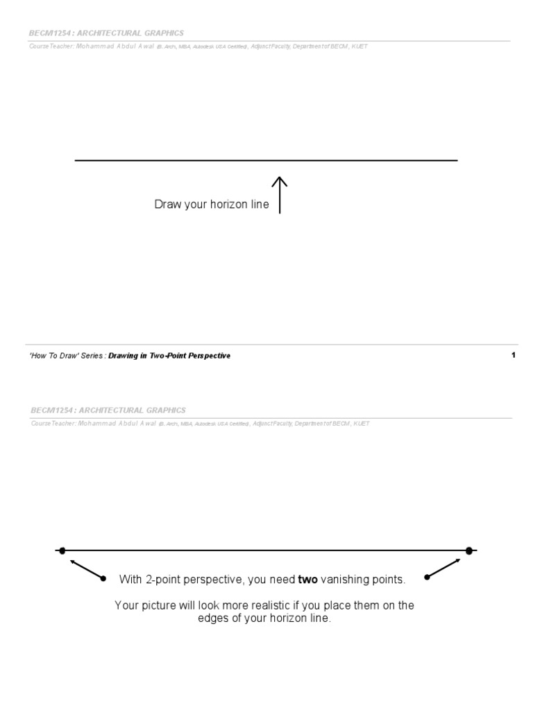 Drawing in Two-Point Perspective Guide | PDF | Perspective (Graphical ...