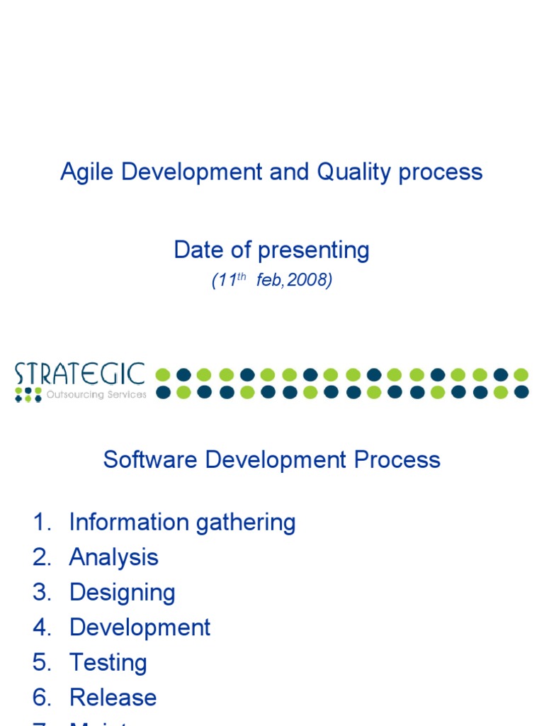 Agile Development and Quality Process | PDF | Agile Software ...