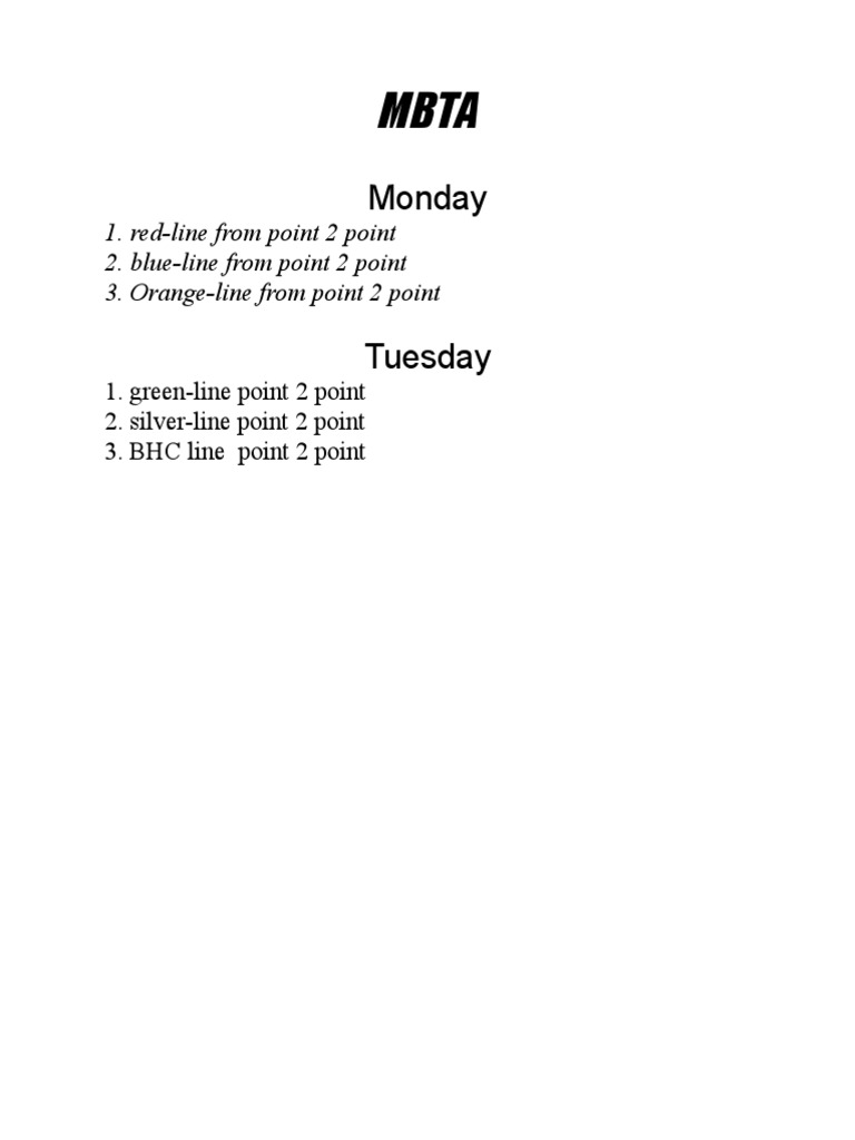 Mbta Trips | PDF