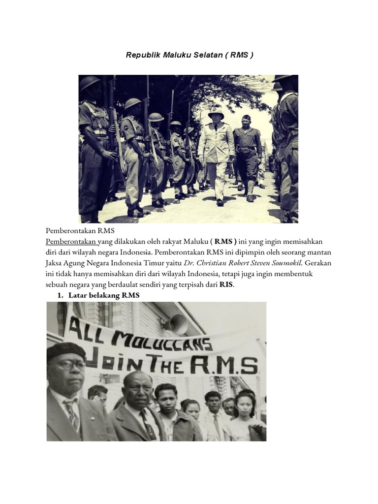 Republik Maluku Selatan (RMS) | PDF