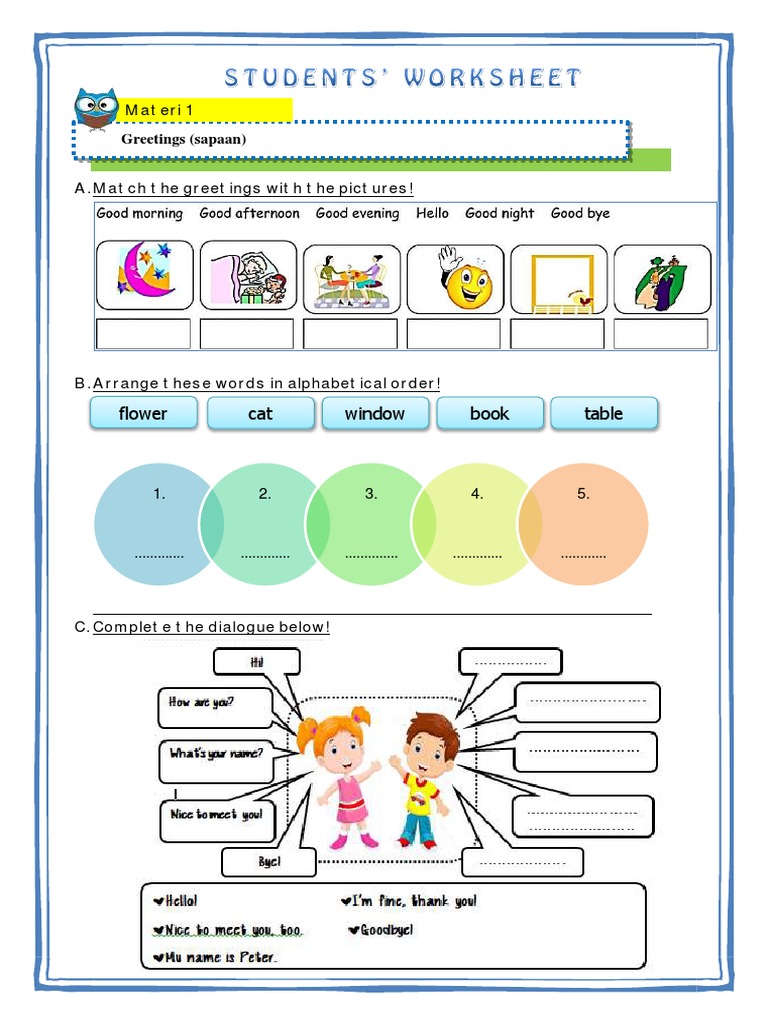Match The Greetings With The Pictures | PDF