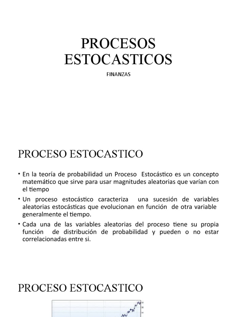 Procesos Estocasticos | PDF | Proceso estocástico | Estocástico