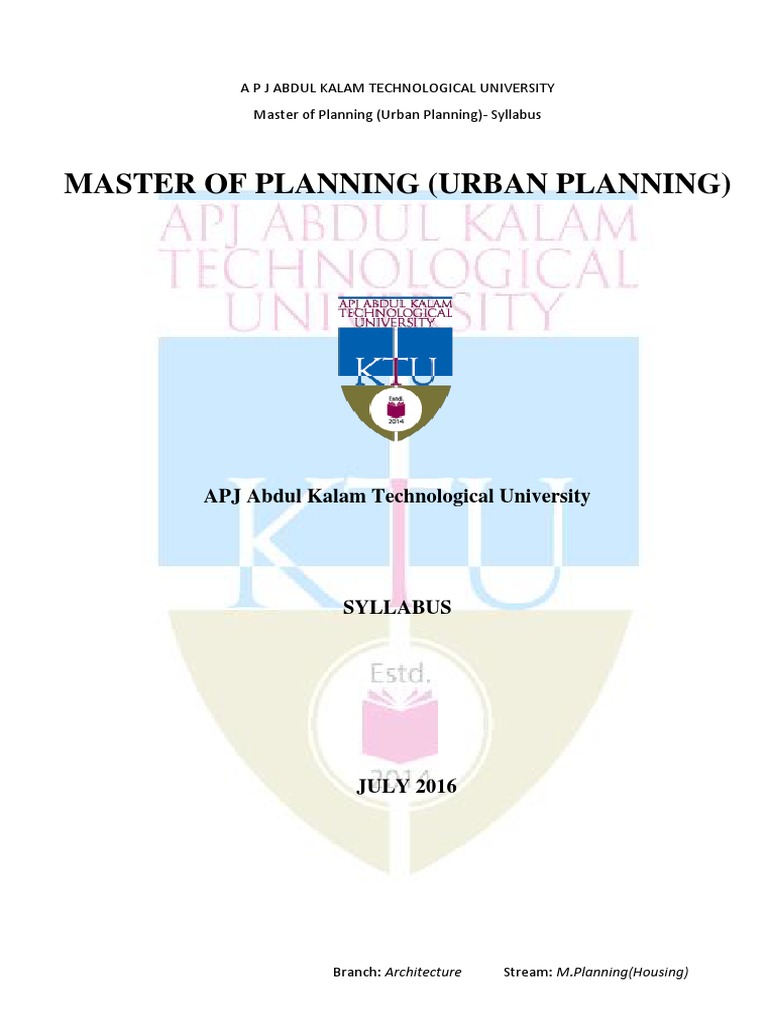 Mastering Urban Planning: A Comprehensive Guide to the Syllabus for the ...