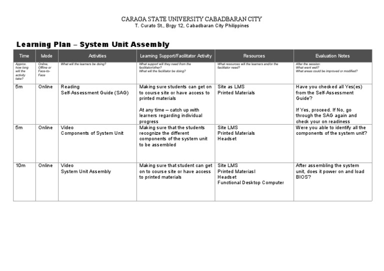 Session Plan Template | PDF | Online And Offline | Teaching