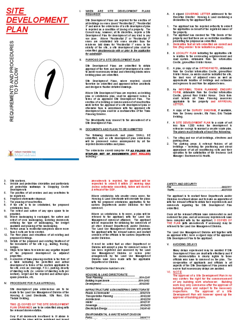 Site Development Plan Submission Checklist PDF | PDF | Fence | Government