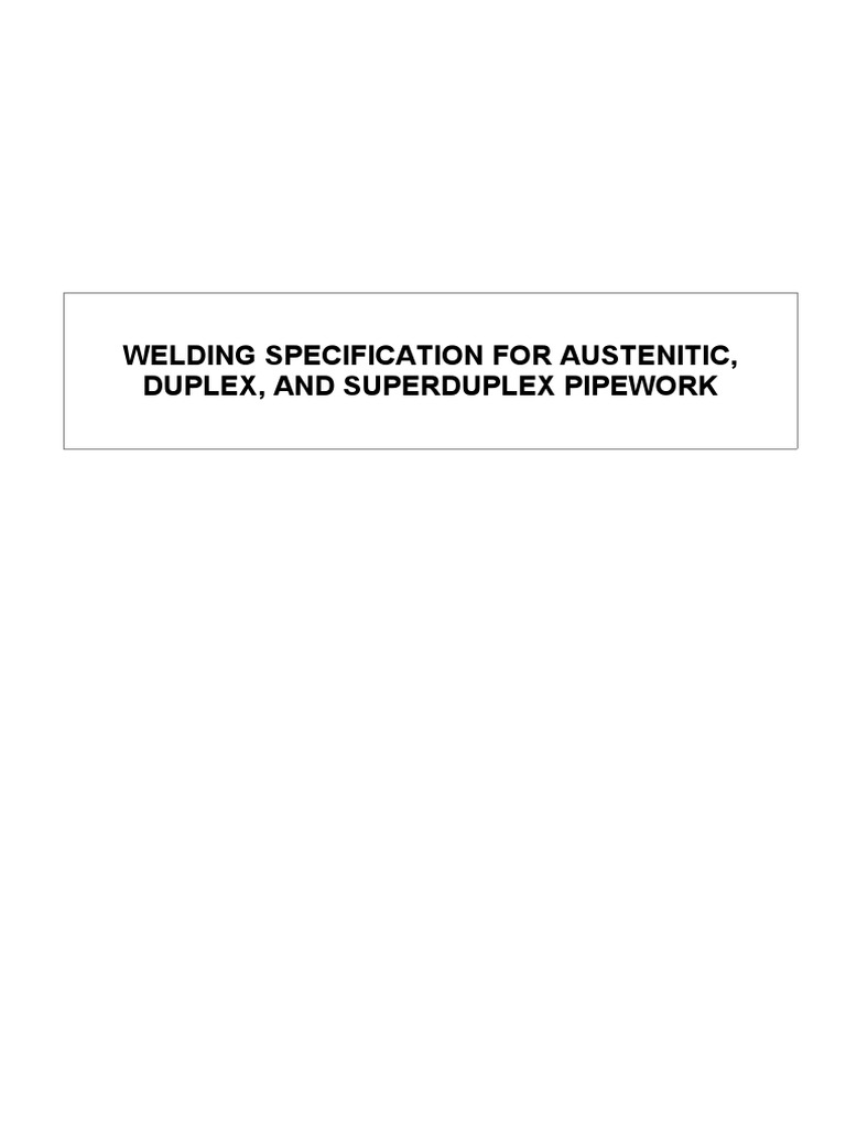 SS Weld Specification | PDF | Welding | Construction