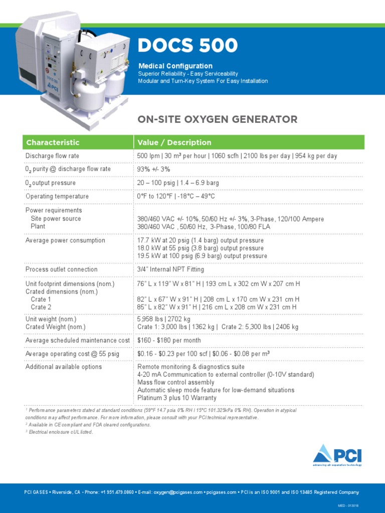 PCI Medical Catalog DOCS 500 | PDF | Flow Measurement | Mechanical ...
