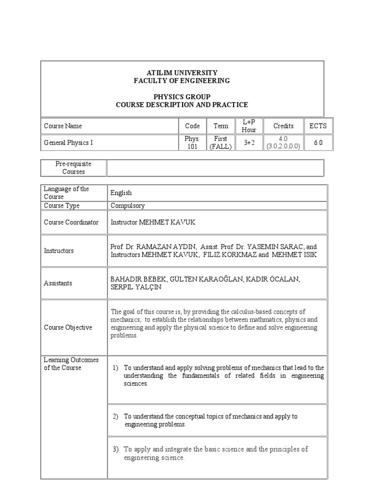 PHYS 101 - en | PDF | Momentum | Force