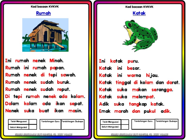 Kad Bacaan KVKVK 2 | PDF