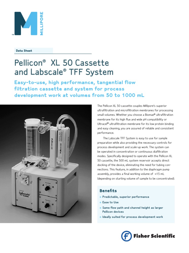 Pellicon XL 50 Cassette and Labscale TFF System | PDF | Membrane ...