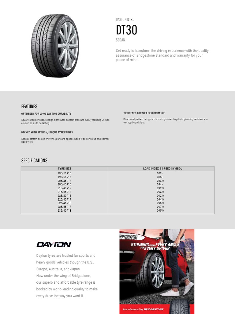 Dayton DT30 Tyres Overview and Features | PDF | Tire | Wheel