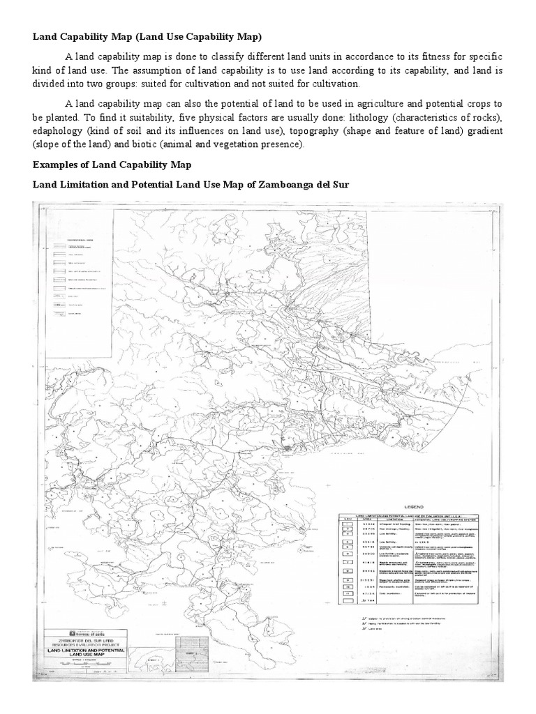 Land Capability Map (Land Use Capability Map) | Download Free PDF ...