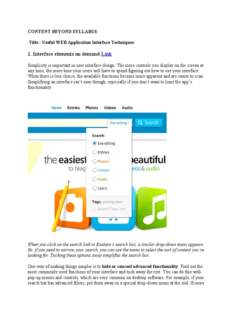 Content Beyond Syllabus | Download Free PDF | Menu (Computing) | Web Application