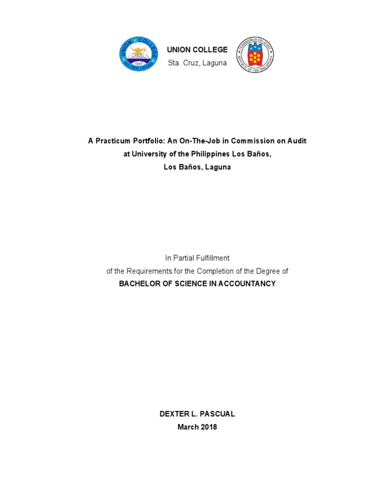 Practicum Portfolio Sample | PDF | Employment | Internship