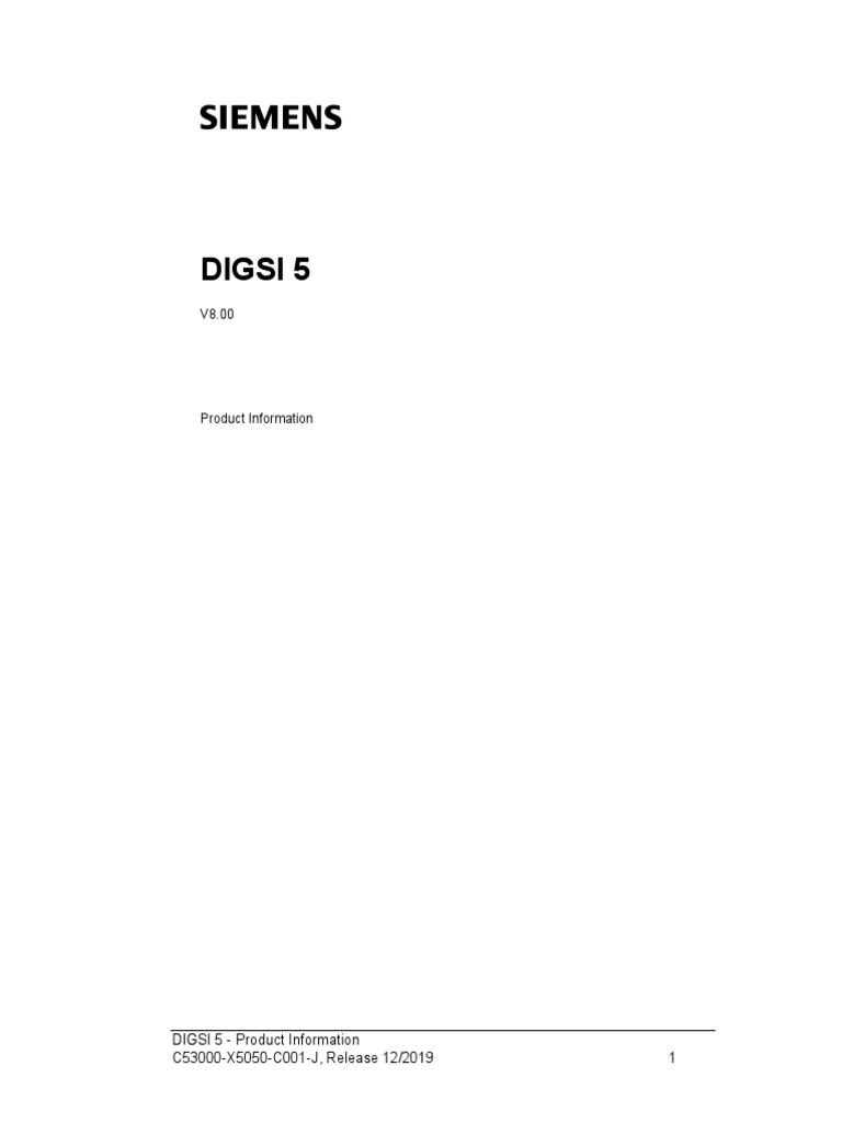 Product Information DIGSI 5 V08.00 PDF | PDF | Installation (Computer ...