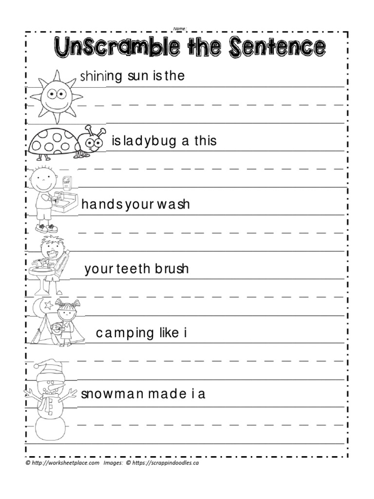 Scrambled Sentences 02 | PDF