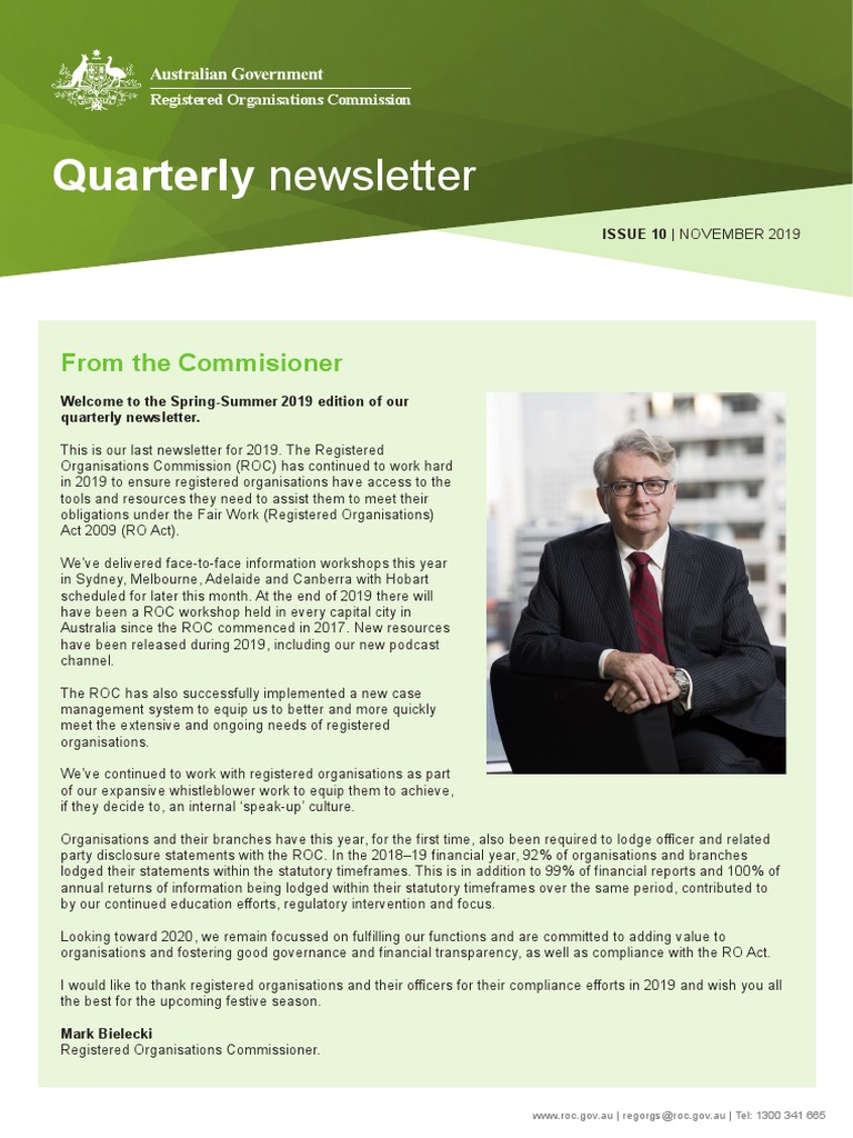 2019 Issue10 Quartely Newsletter FINAL | PDF | Audit | Regulatory ...