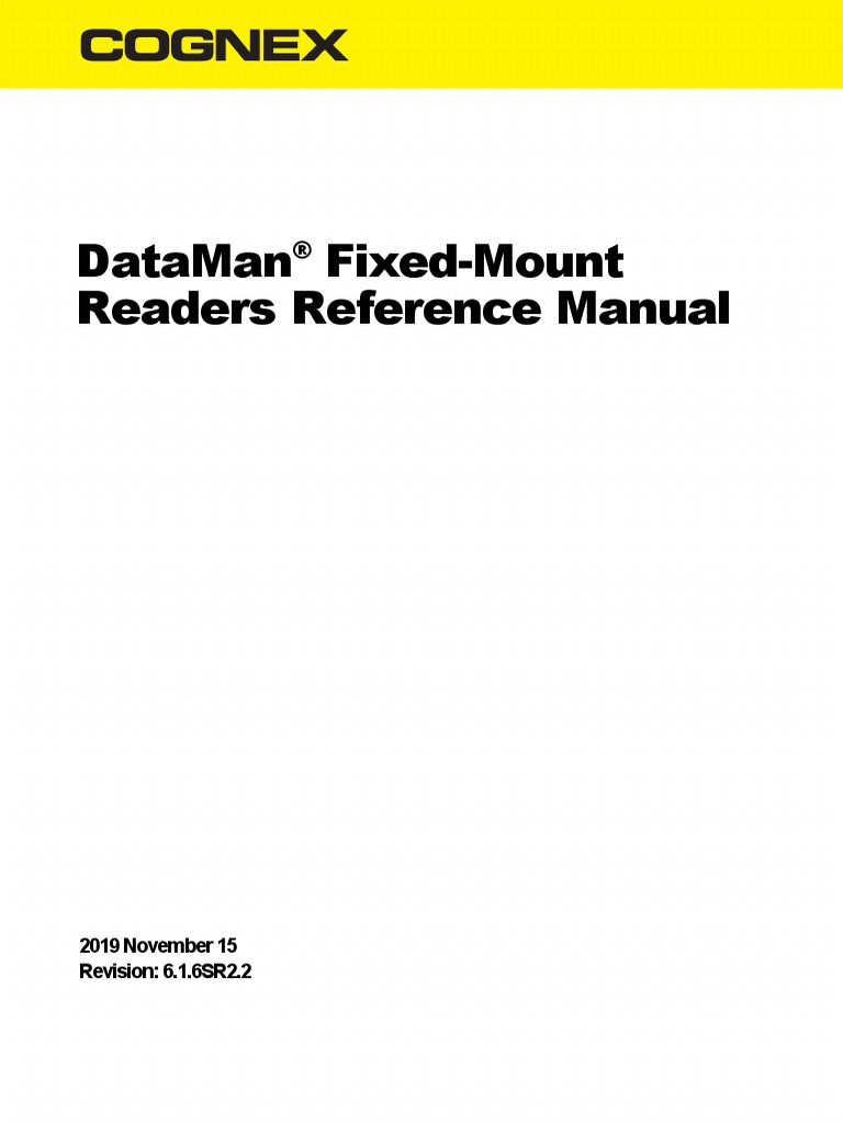 Dataman Fixed-Mount Readers Reference Manual: 2019 November 15 Revision ...
