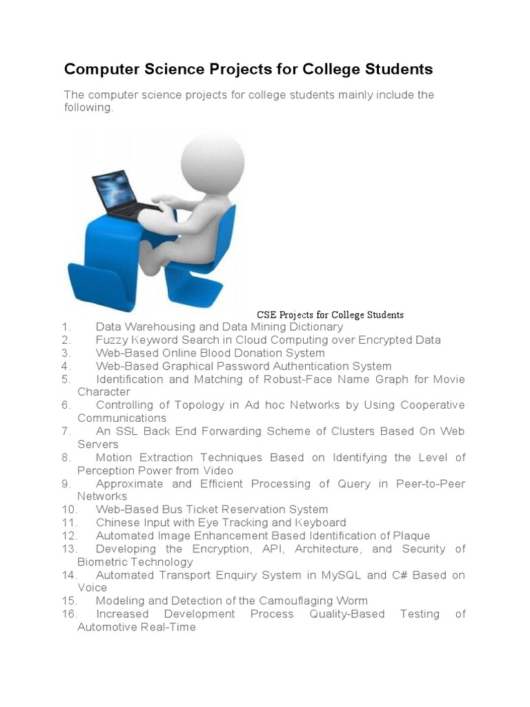 Computer Science Projects For College Students | Download Free PDF ...