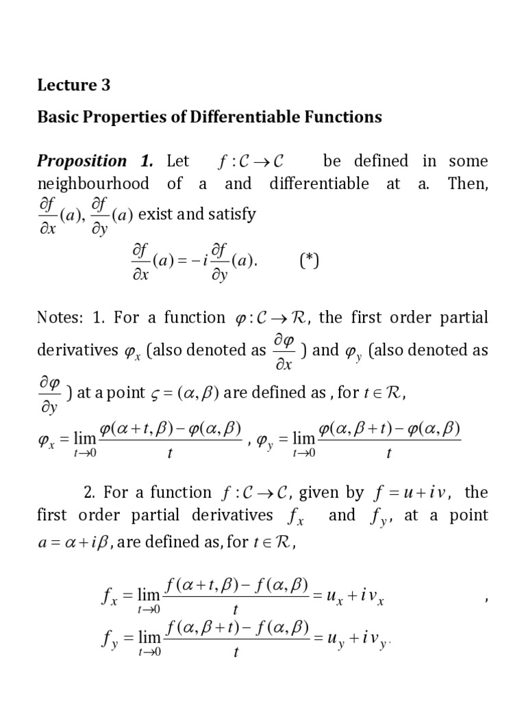 F F A A X y F F A I A X Y: Basic Properties of Differentiable Functions | PDF | Logarithm ...