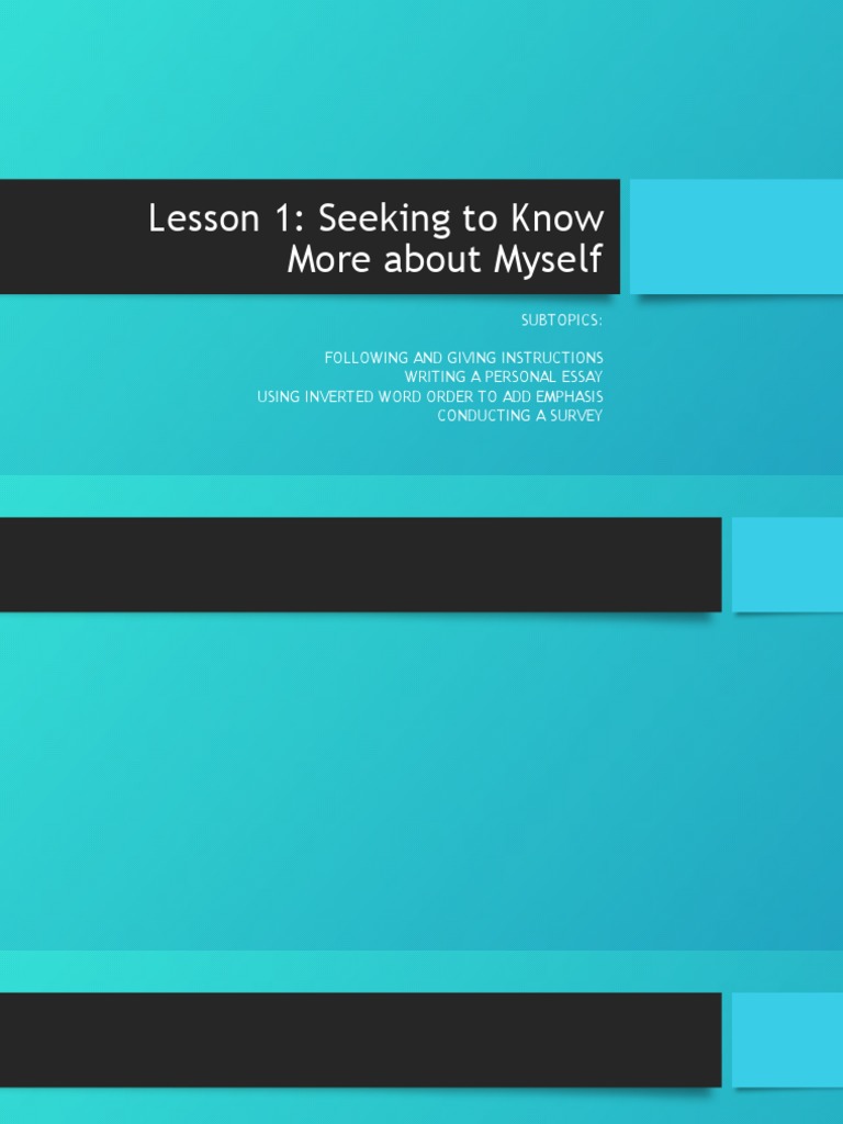 Grade 9 Lesson 1 | PDF