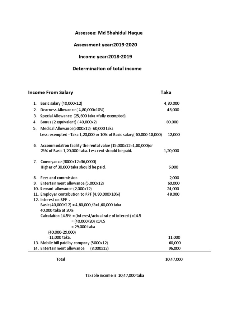 Income From Salary Presen Tation | PDF | Salary | Economies