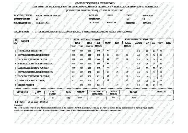 Marksheet PDF | PDF | Academia | Learning