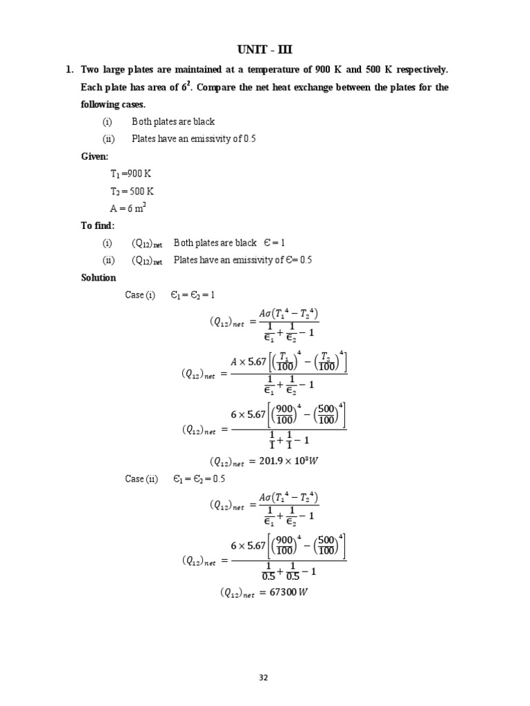 Radiation Numerical Problem | PDF | Heat Transfer | Scientific Phenomena