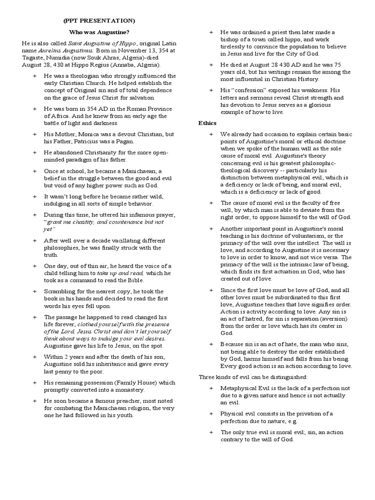 Great Philosophers Biography | PDF | Augustine Of Hippo | Predestination