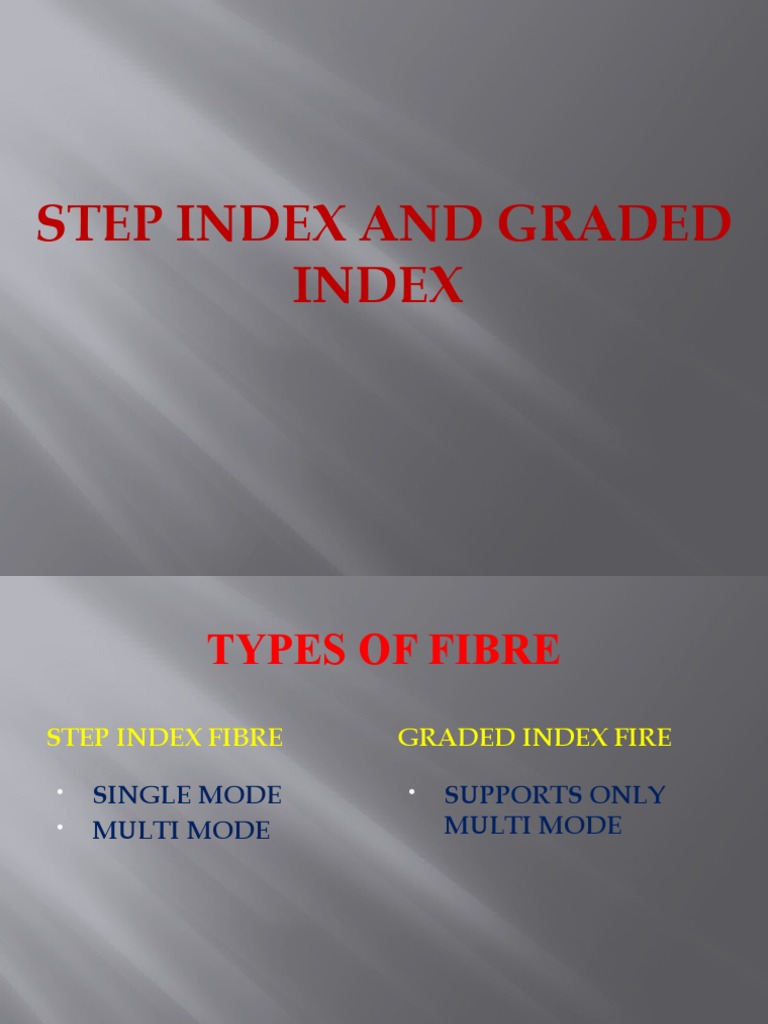 Step and Graded Index | PDF | Optical Fiber | Refraction