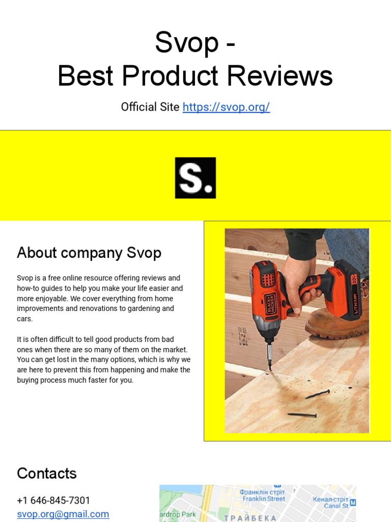 Svop - Best Product Reviews: O Cial Site | PDF