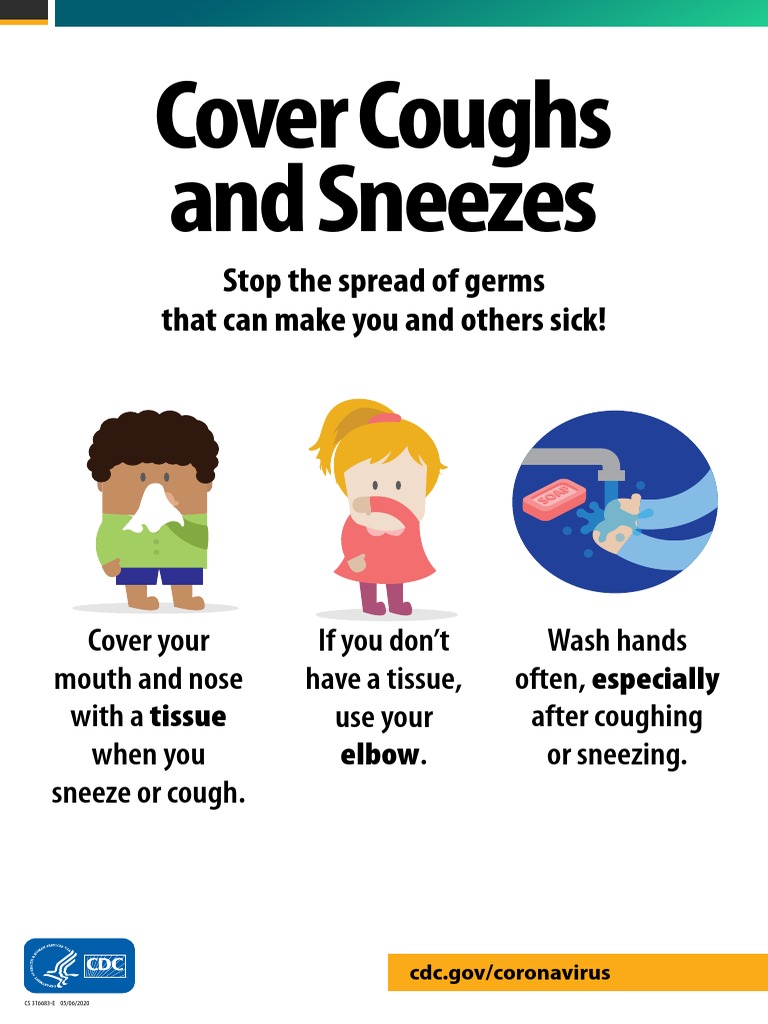 Cover Your Cough and Sneeze Guidelines | PDF | Wellness | Science ...