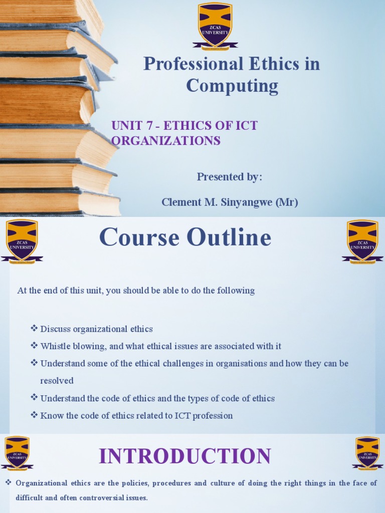 Ethics in Computing - Unit 7 | PDF | Whistleblower | Business Ethics