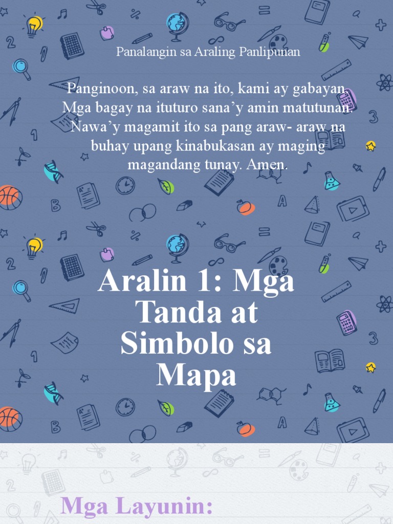 Aralin 1 - Mga Tanda at Simbolo Sa Mapa | PDF