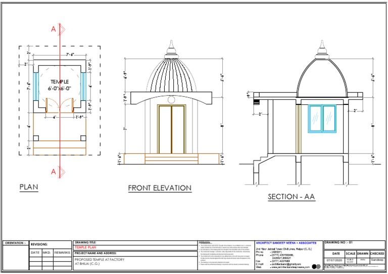 TEMPLE Plan-Model | PDF | Architect | Civil Law (Common Law)