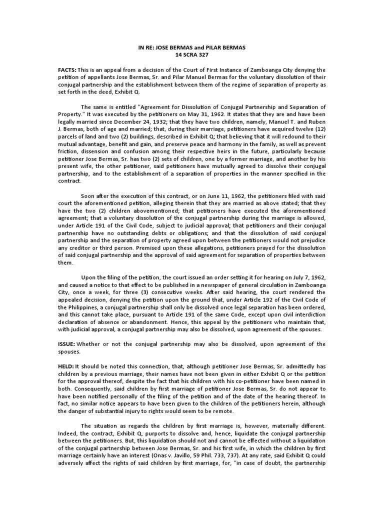 Case Digest Compilation | PDF | Marriage | Concurrent Estate