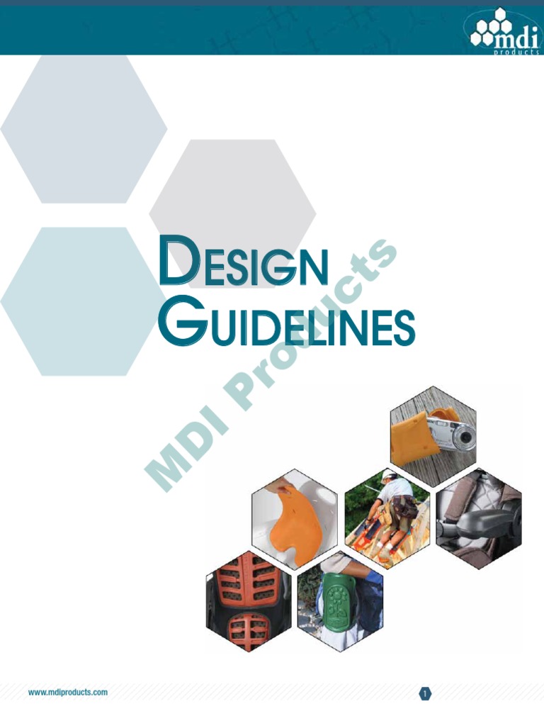 Esign Uidelines: Mdi Products | PDF | Adhesive | Engineering Tolerance