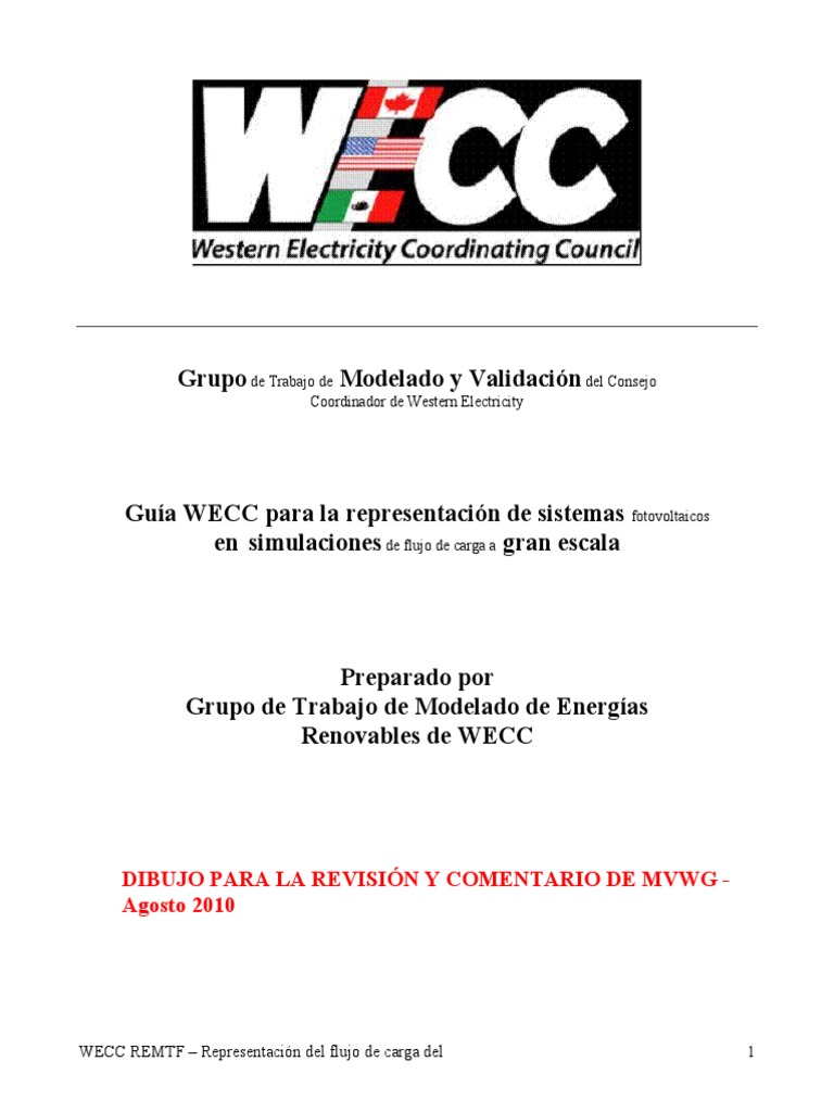 (E) WECC WPP Power Flow Modeling Guidelines | PDF | Fotovoltaica ...